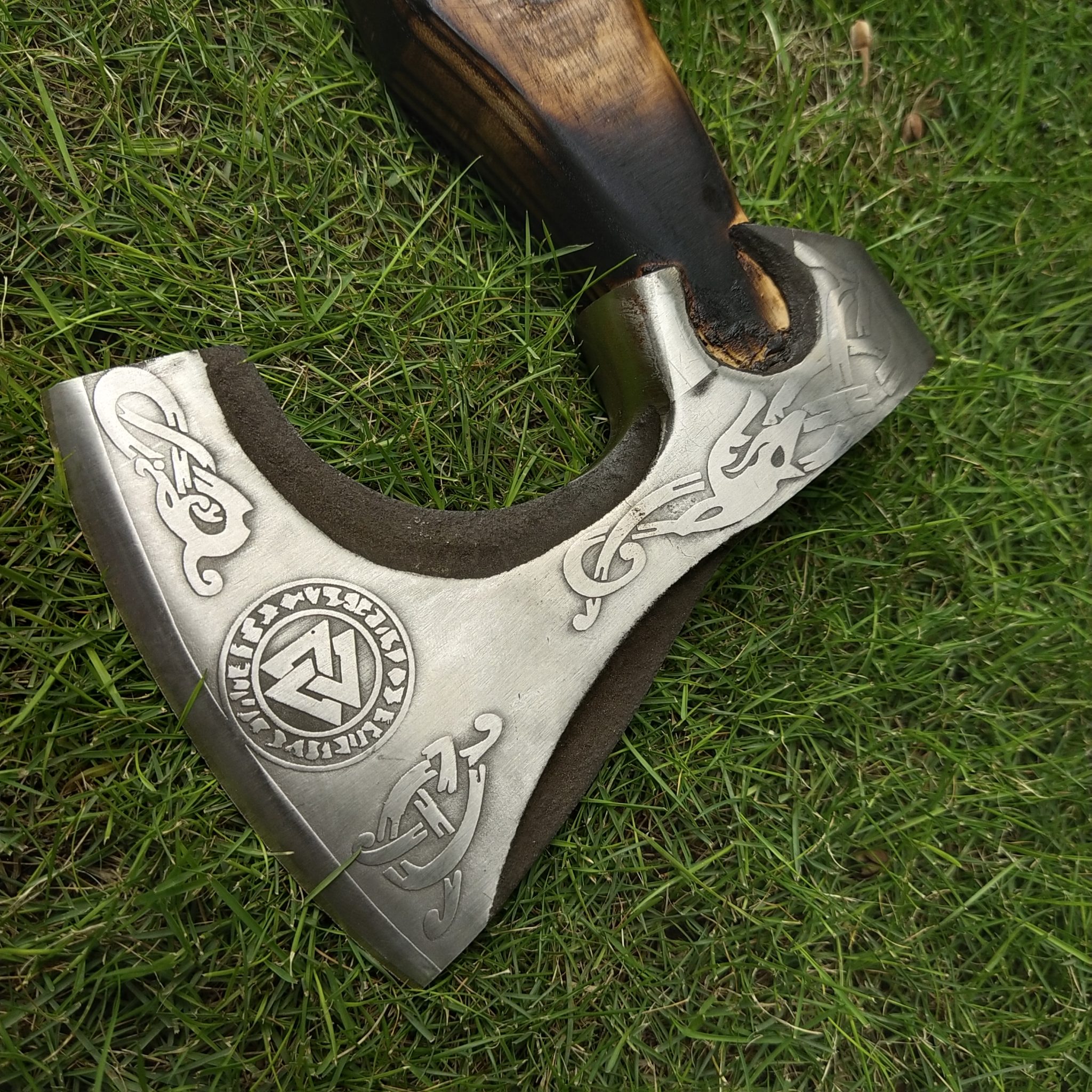 Triangle Engraved Head Axe with Beautiful Ash Wood Handle – Icon Industries