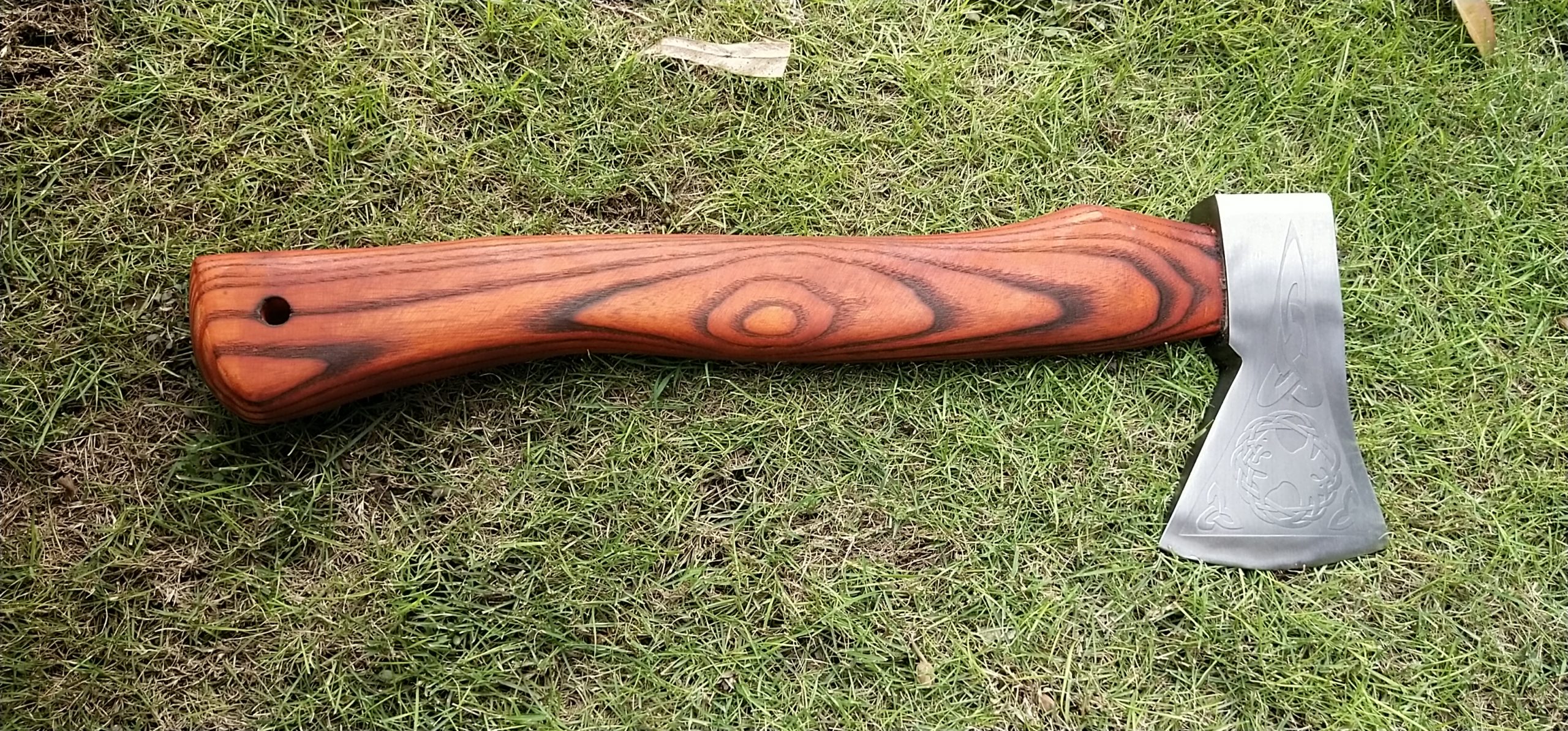 Red Globle Engraved Head Axe with Beautiful Ash Wood Handle – Icon ...